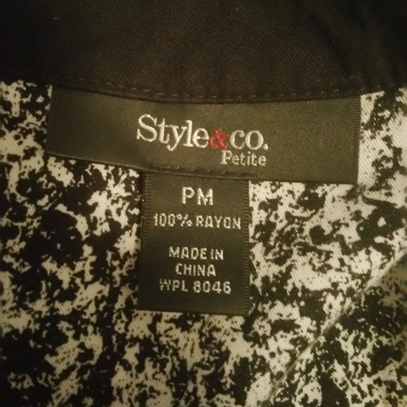 Style & Co. | Jackets & Coats | 64 Style Co Petite Blackwhite Jacket ...